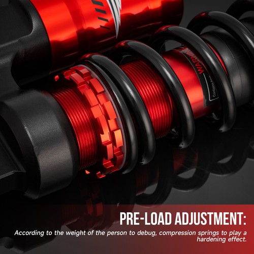 PAIR STAGE 3 ADJUSTABLE FRONT AIR SHOCKS ABSORBER FOR POLARIS RANGER ...