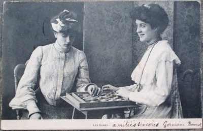 Checkers Game Playing Women 1904 French Fantasy Postcard - Breger ...