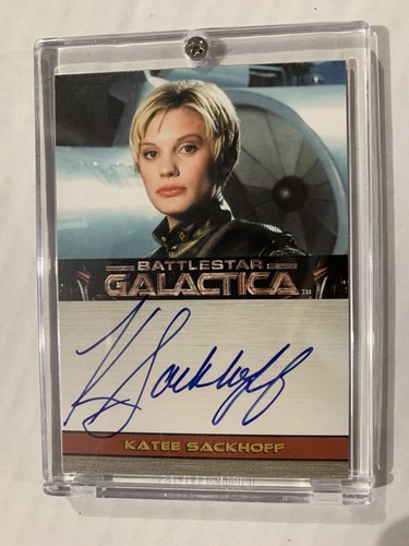 BATTLESTAR GALACTICA Autograph Auto Card KATEE SACKHOFF Kara Starbuck ...