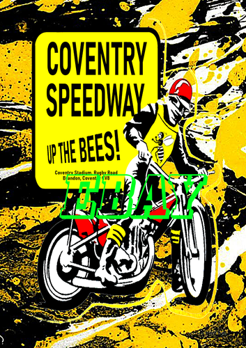 Coventry Bees Retro Style Speedway A4 Poster Print | eBay UK