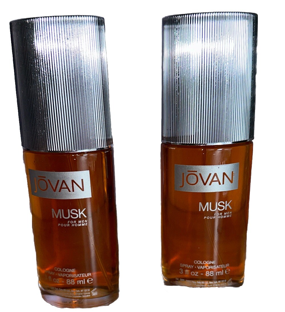 Jovan Musk Cologne Spray *** 2 BOTTLE SET ****. 3 oz (unboxed) for Men ...