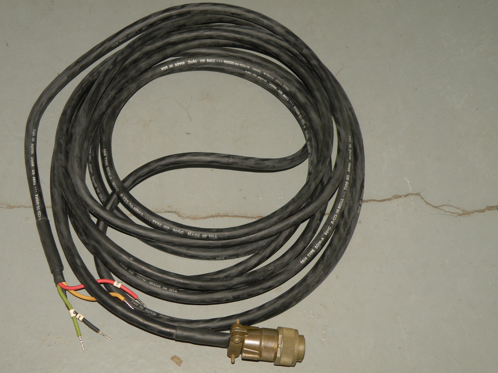 26' Servo Motor Cable 4-Connector P-123-70-MSHA Type SOW-A w Canon ...