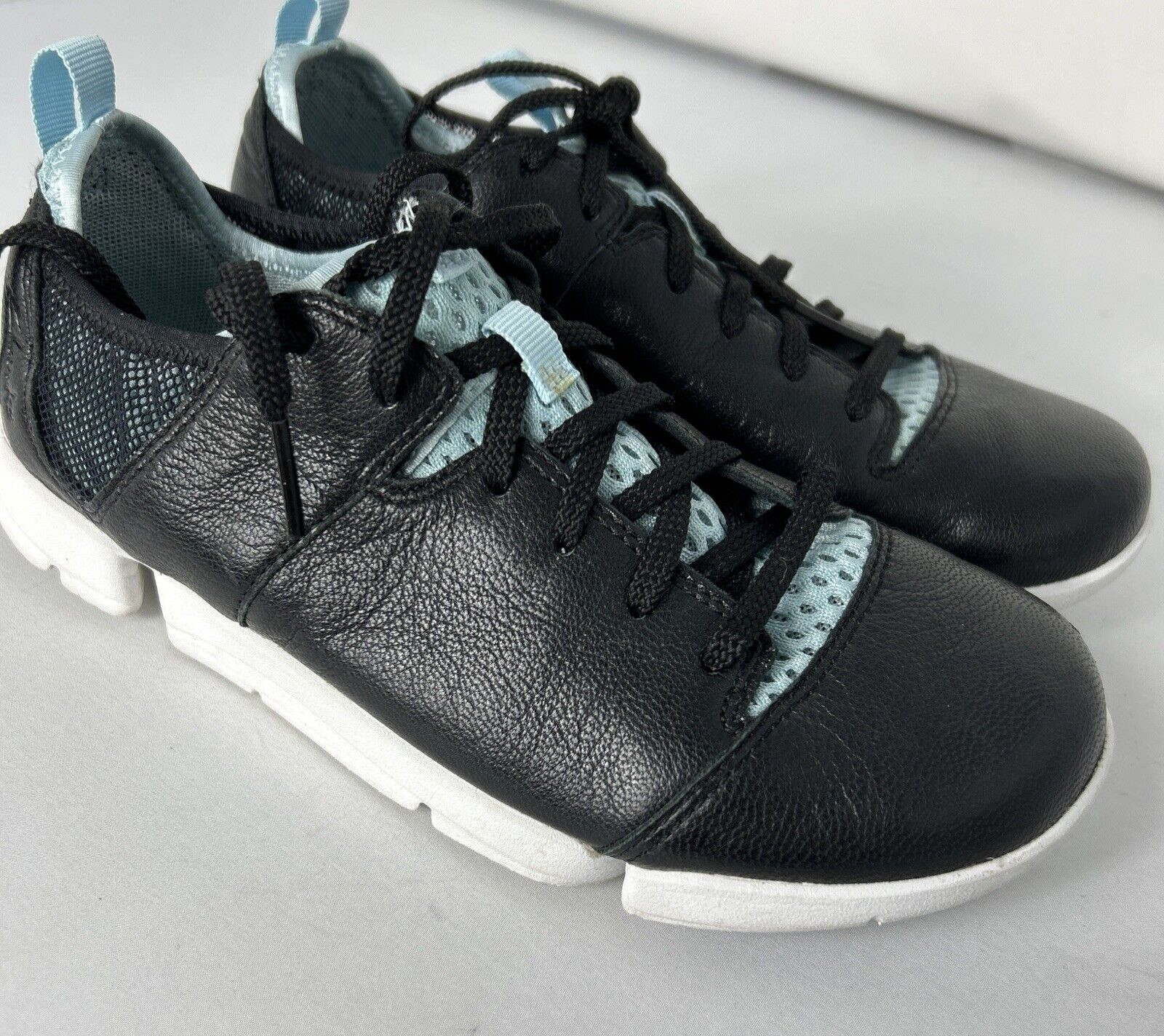 Clarks Women 6.5 Tri Active Trigenic Black Leather Sn… - Gem