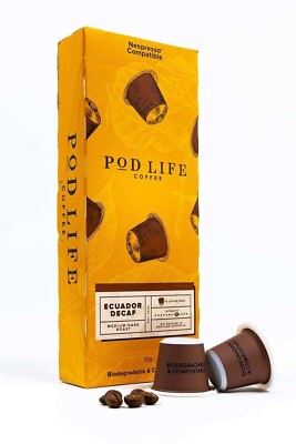 Home Compostable Nespresso Compatible Coffee Pods 60 Pack - Decaf ...