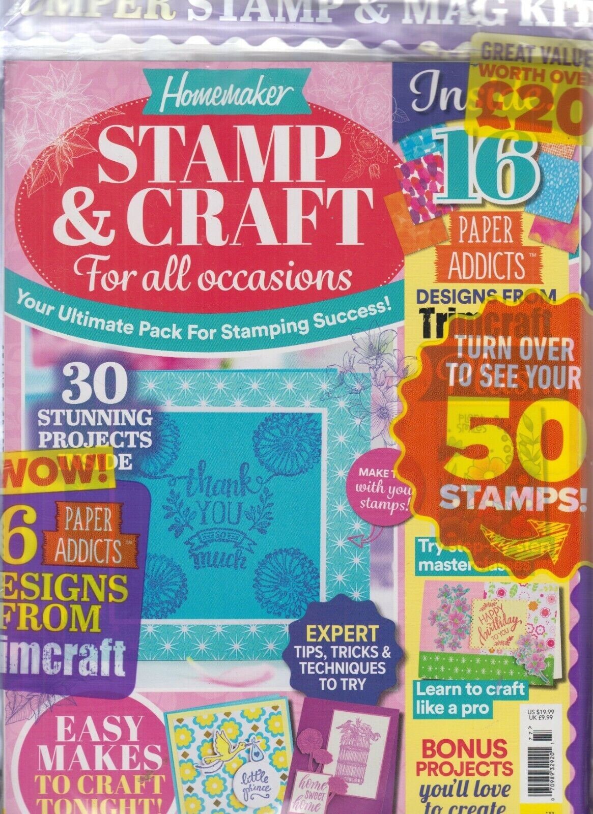 Homemaker Stamp & Craft For All Occasions includes 50 piece Stamp Kit ...