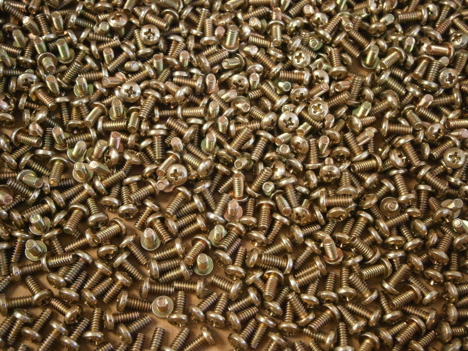 4-40 X 1/4" L Phil Pan Machine Screw Steel Zinc Yellow Lot of 100 #1449 ...