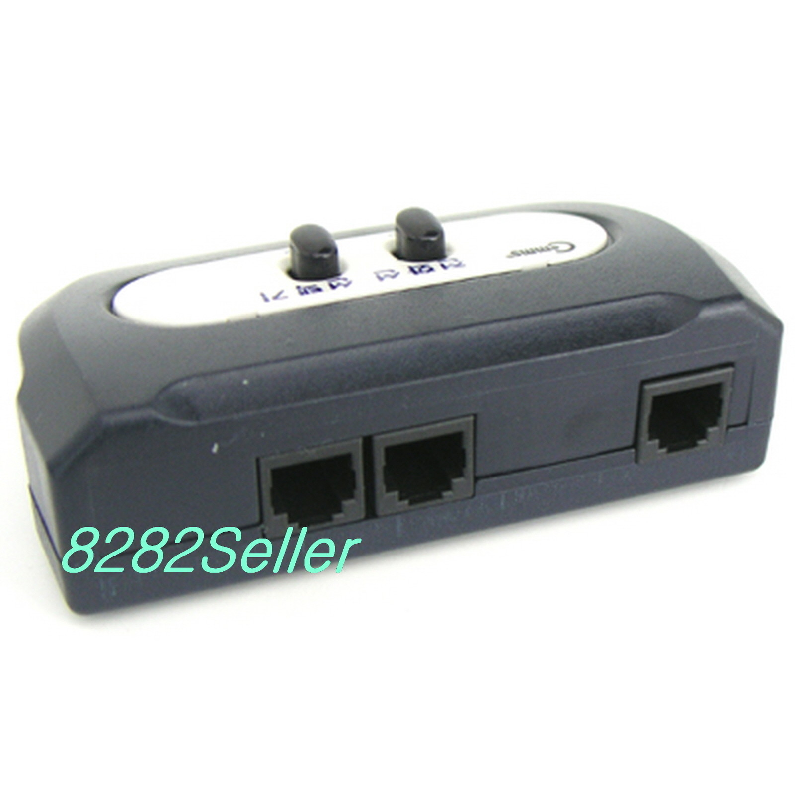 2 PORT TEL RJ11 Manual Sharing Switch BOX Phone selector modular 2 way ...