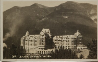 OLD POSTCARD BANFF SPRINGS HOTEL CANADA | eBay Australia