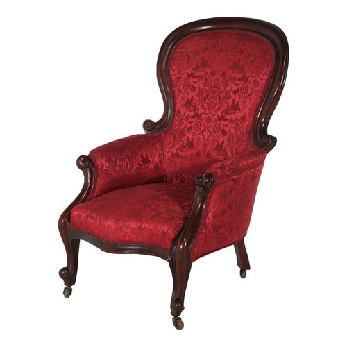 Antique French Victorian Louis XV Style Upholstered Parlor Chair C1890 ...