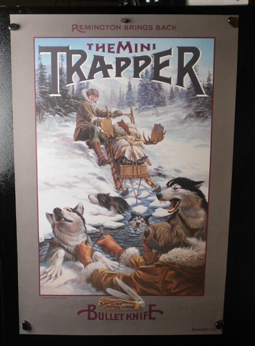 VINTAGE REMINGTON DUPONT THE MINI TRAPPER BULLET KNIFE STORE DISPLAY ...