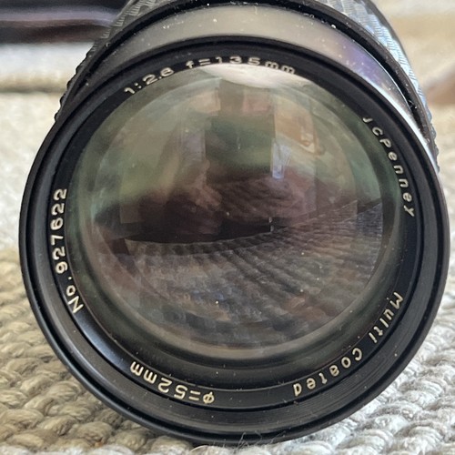 JCPenney Coated Optics 52mm Camera Lens - Cannon Mount 1:28f=135mm - No ...