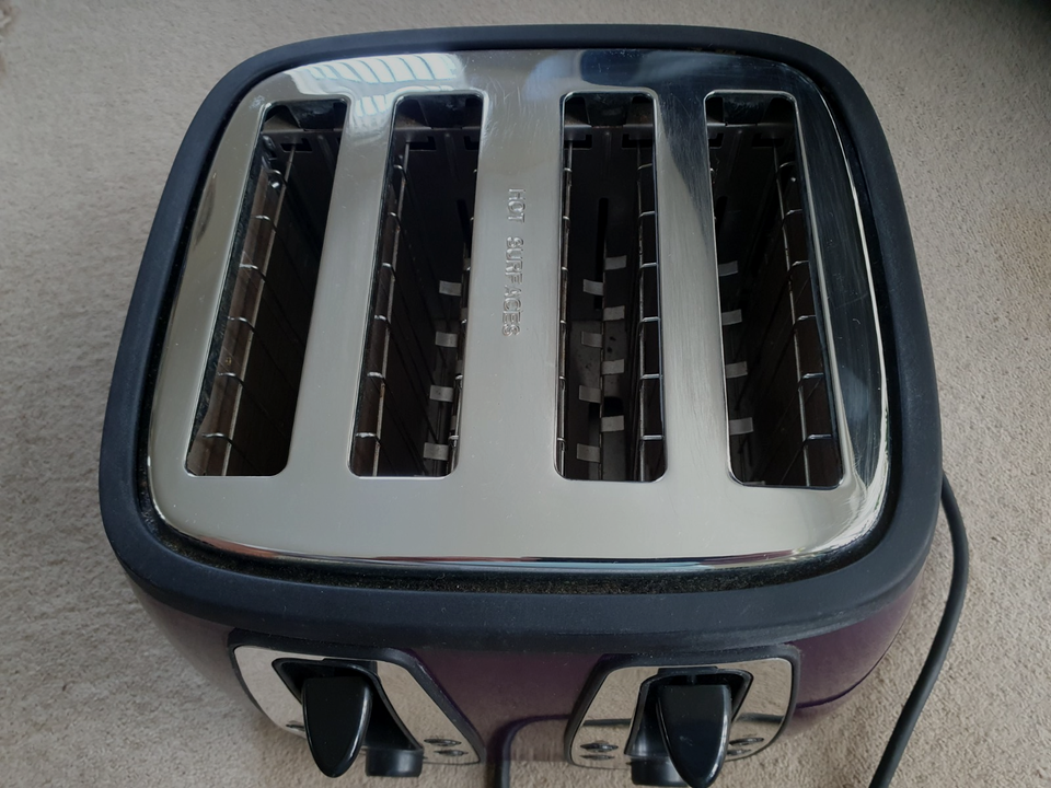 Russell Hobbs 18441 Heritage Purple & Chrome 4 Slice Toaster, Clean ...