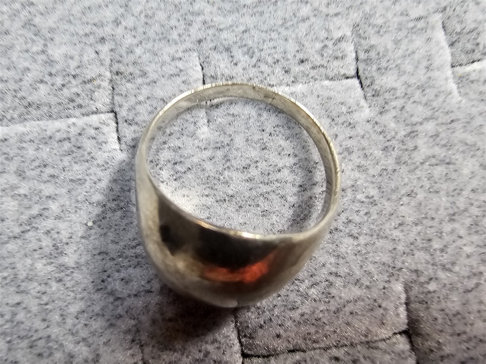 GRANDMA GRABE'S BEAUTIFUL VINTAGE 925 STERLING SILVER DOME RING SIZE 8 ...