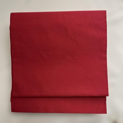 Nagoya Obi Red Plain 30cm Wide Kimono Waist Sash Used | eBay