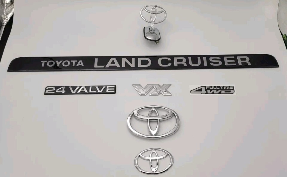 Toyota Land Cruiser FJ80 Emblems Fits Rear Logo Emblem | Chrome ...