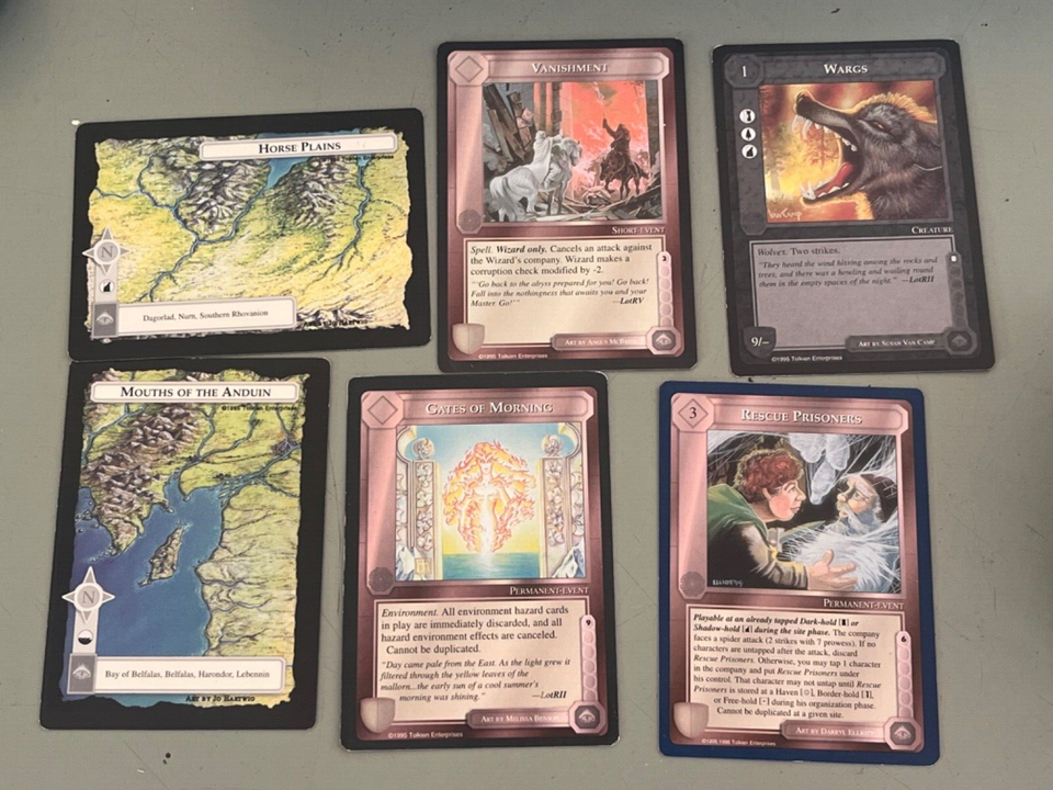 1995 LOTR CCG TCG FFG Middle Earth 400+ game cards unsorted ogres ...