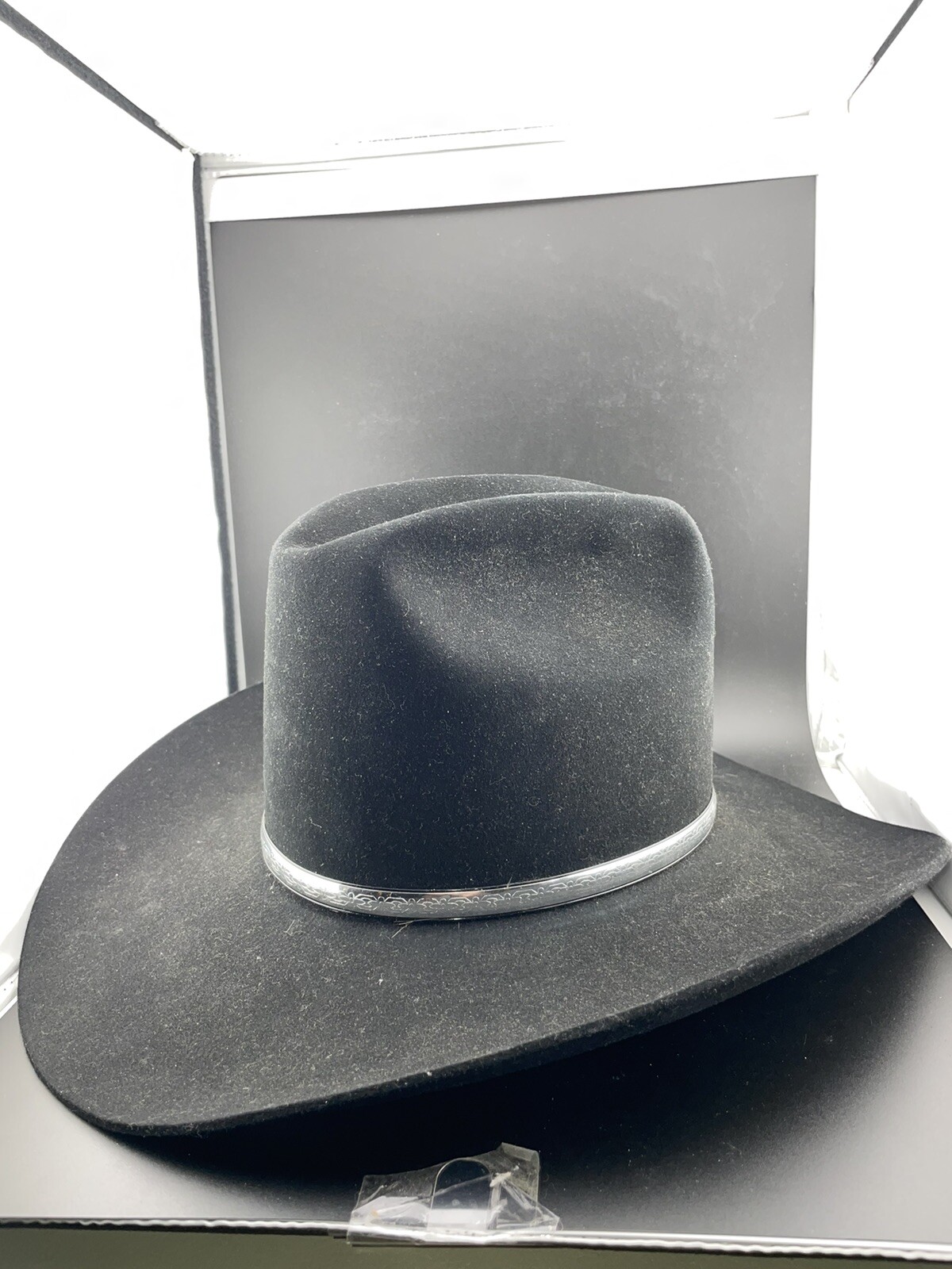 Resistol Quicksilver Black Cowboy Hat 7 Western 4X Beaver Felt | eBay