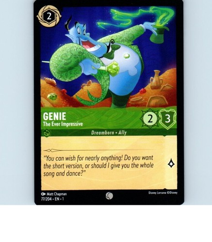 Genie 77/204 Disney Lorcana Trading Card Single | eBay