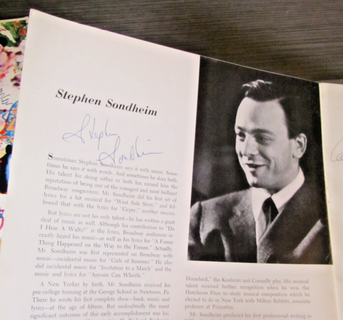1965 Stephen Sondheim Signed Do I Hear A Waltz? Broadway Show Souvenir ...