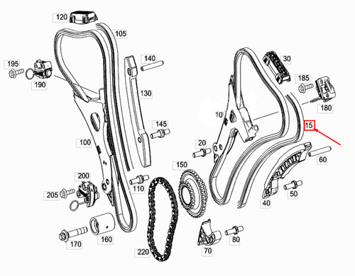 NEW MERCEDES-BENZ S W222 ENGINE TOOTH CHAIN A0009934578 ORIGINAL NO ...
