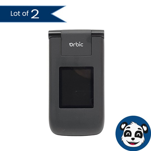 Lot of 2 ORBIC RC2210L Flip Cell Phones, Verizon, Black, with AC ...