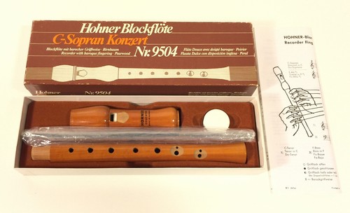 Hohner Blockflote G-Spran Konzert Nr 9504 - Recorder Baroque Fingering ...