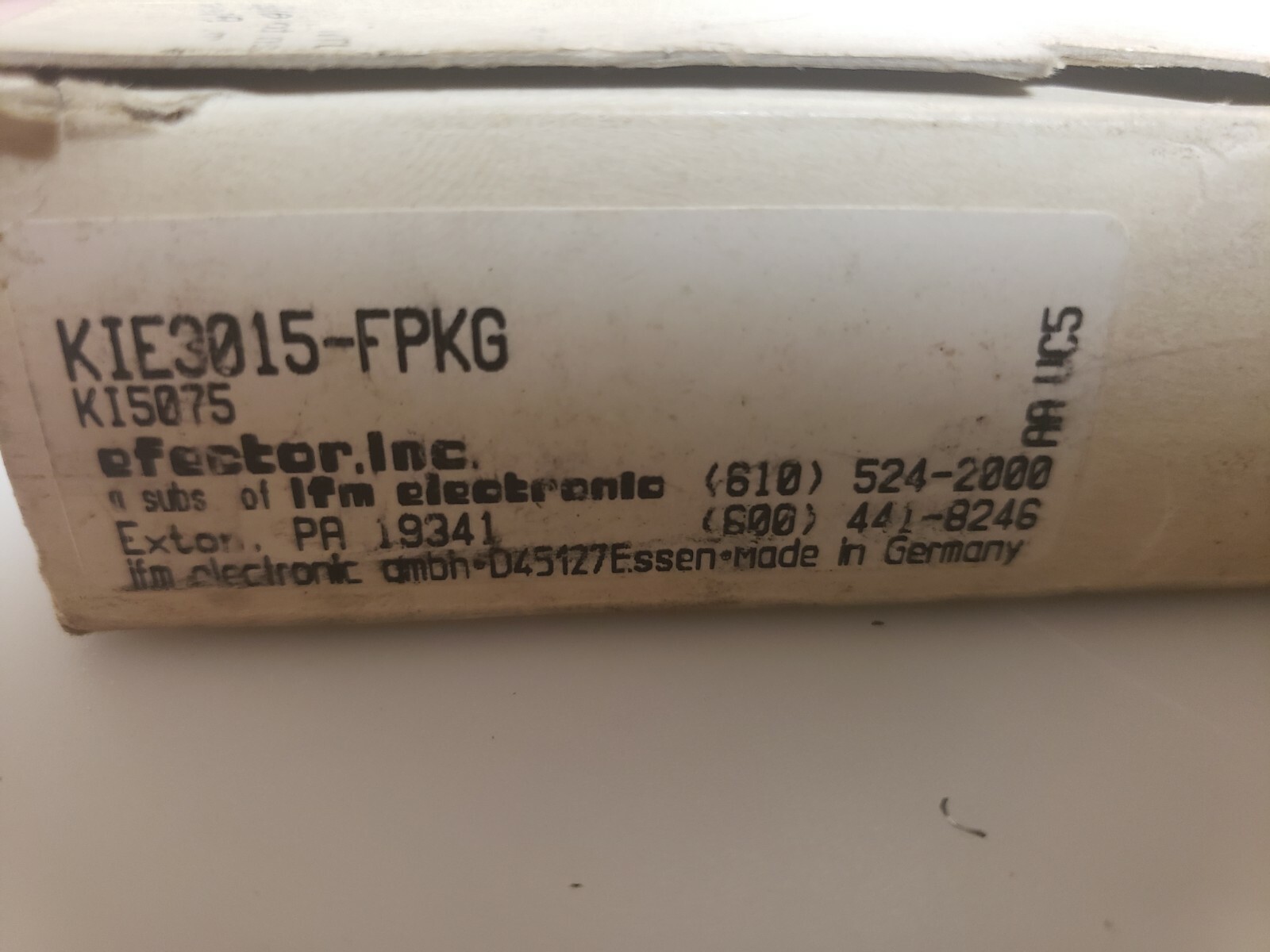 ifm EFECTOR Ki5075 Kie3015-fpkg Right Angle Sensor 3-pin Capacitive HTF ...