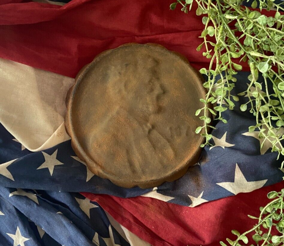 Primitive Handcrafted Blackened Beeswax Large Cinnamon Abe Lincoln ...