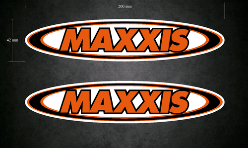 MAXXIS Stickers - Decals - 2 x 200mm x 42mm Printed & Laminated ...