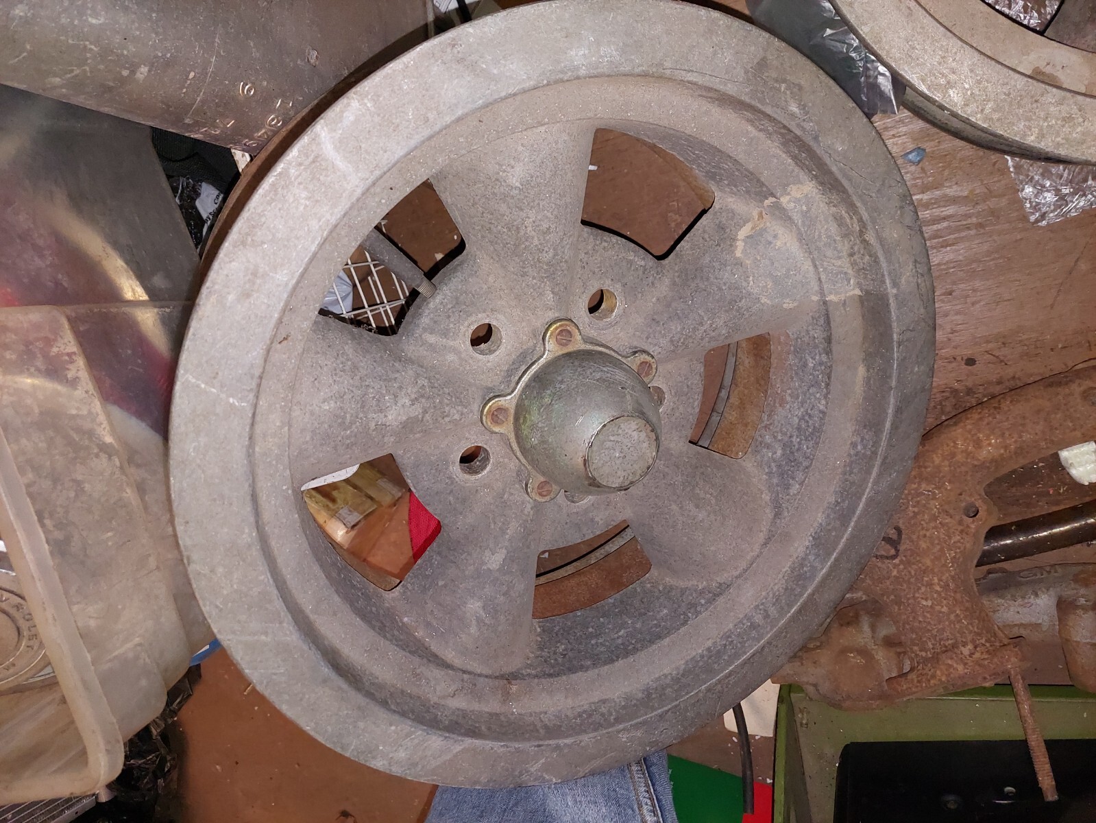 Fenton 14x6 4 3/4 Hustler 5 Spoke Mag Wheels gasser rat rod magnesium ...