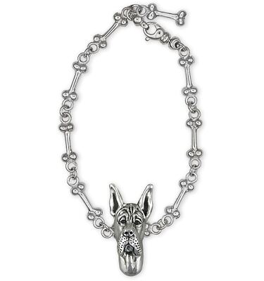 Great Dane Jewelry Sterling Silver Handmade Great Dane Bracelet GD19-BR ...