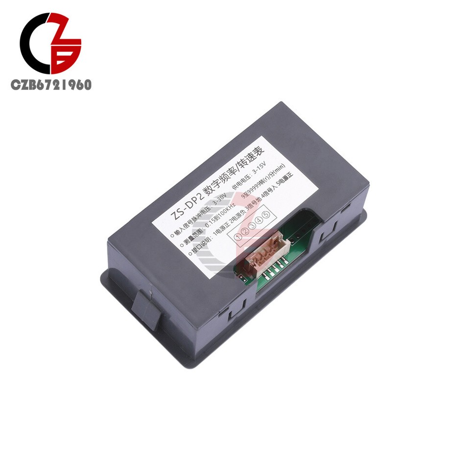 5 Digital LED Tachometer RPM Speed Meter Sensor Frequency Meter NPN PNP ...