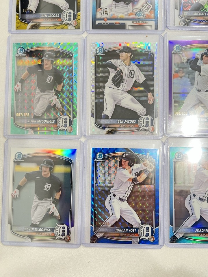 2025 Bowman Draft Chrome 12 Color Numbered Lot #’d Auto Lot Detroit ...