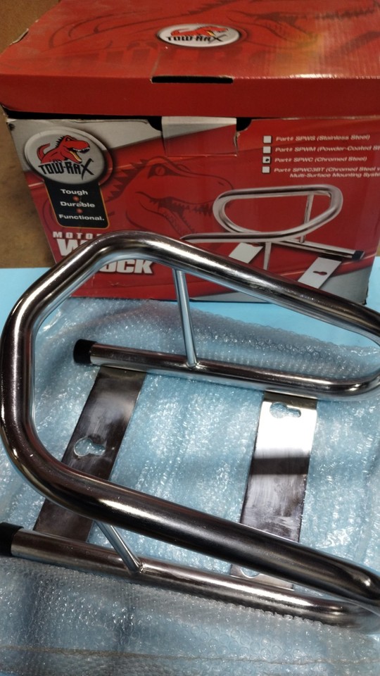 Tow-Rax Motorcycle Wheel Chock SPWC Chromed Steel Nos | eBay