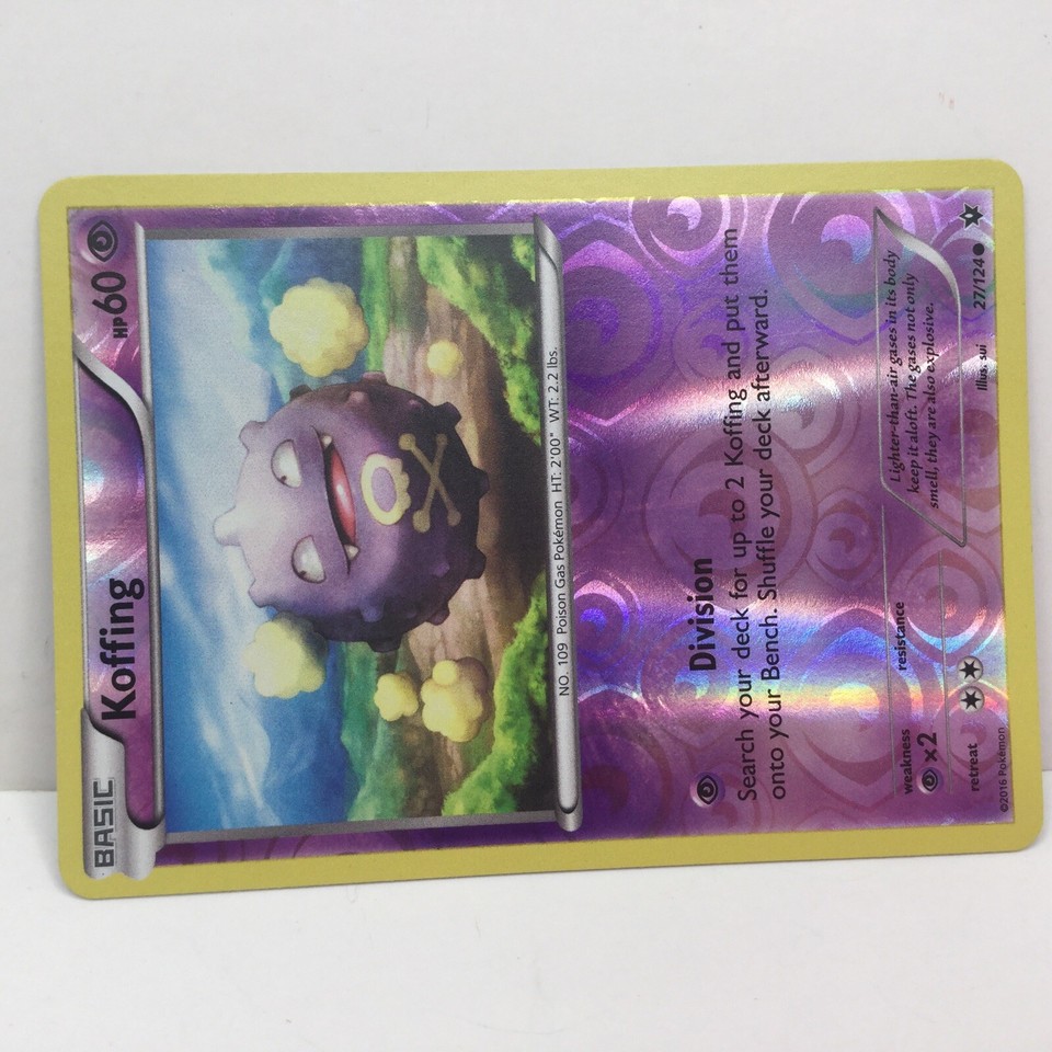 Koffing 27/124 - Common Reverse Holo Pokemon Card - Fates Collide Set ...
