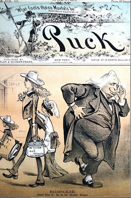 Henry Ward Beecher Laughing 1878 TILTON and WIFE RECONCILED Puck Cover ...