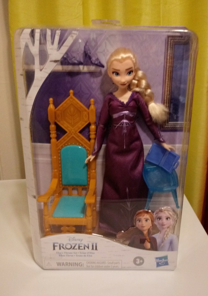 Disney Frozen II Elsa’s Throne Playset w/Doll & Accessories Hasbro Kids ...