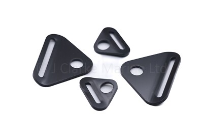 Cranked anchor plate stainless steel 316 A4 in black 25mm 50mm harness ...