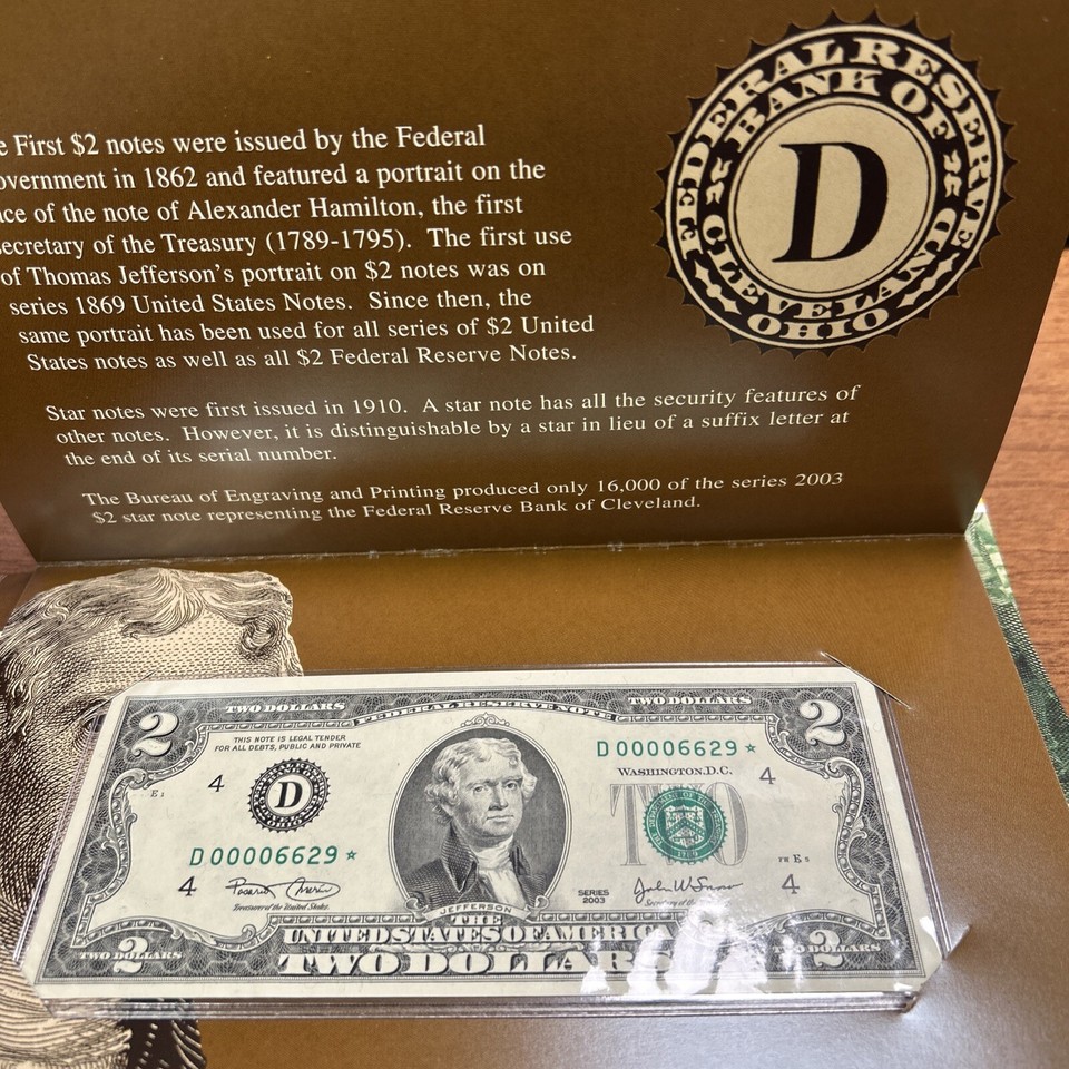 2003 $2 Federal Reserve Star Note BEP District Set Of 12 A-L ...