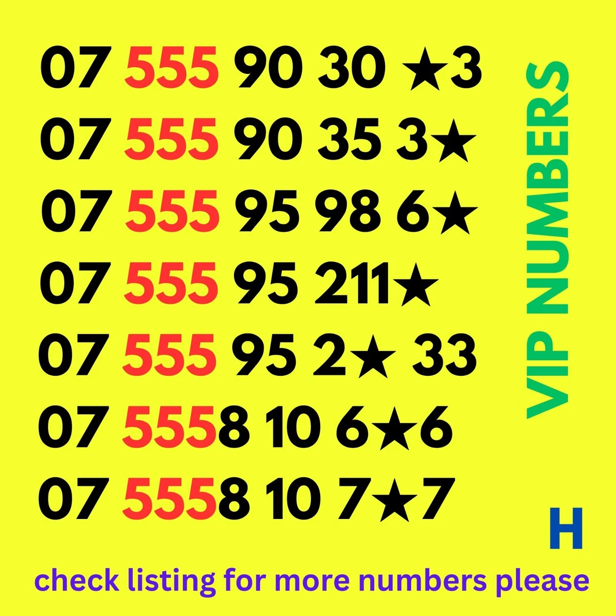 Vip Mobile Number