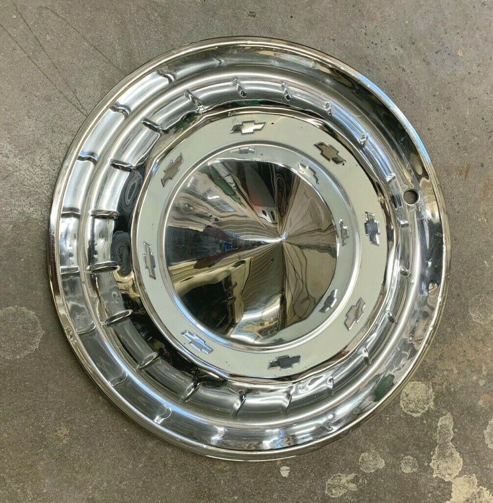 1955 CHEVY HUBCAPS FACTORY ORIGINAL | eBay