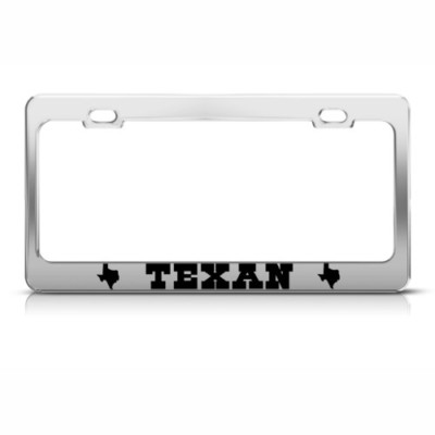 Metal License Plate Frame Texas Texan Car Accessories Chrome | eBay