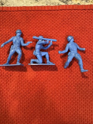 Vintage Lot Of 3 1960s Remco Hamilton's Invaders Blue Soldier Playset ...