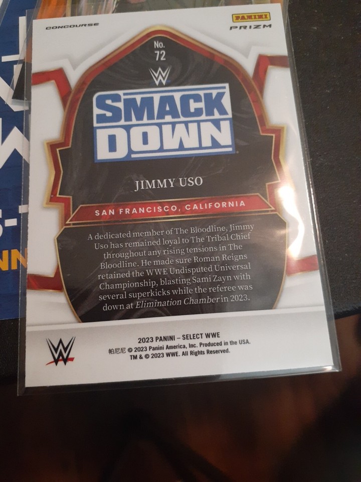 Jimmy Uso Red White And Blue Prizm Select WWW Card Number 72 | eBay