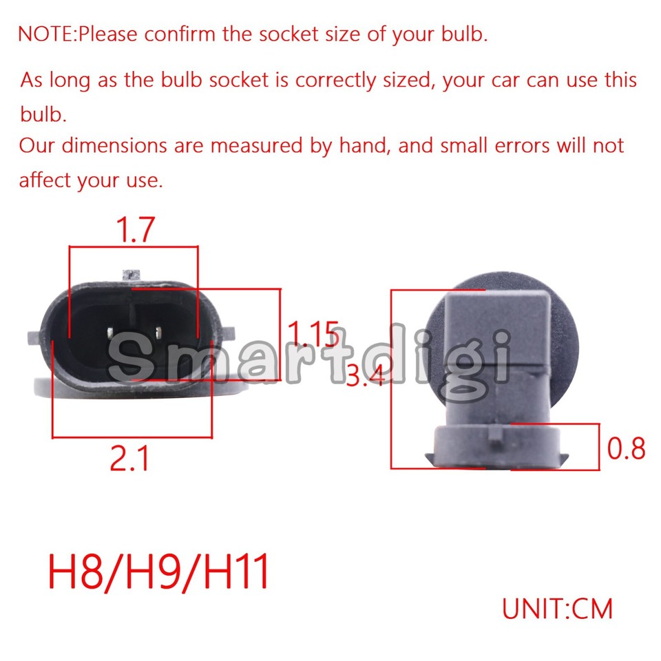 H9 LED Bulbs 130W 12V suit ARB IPF 800 900 Extreme Sport Driving Lights ...