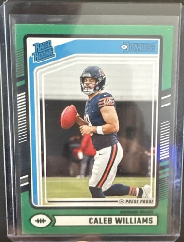 Caleb Williams 2024 Panini Donruss - Rated Rookie Green Press Proof ...