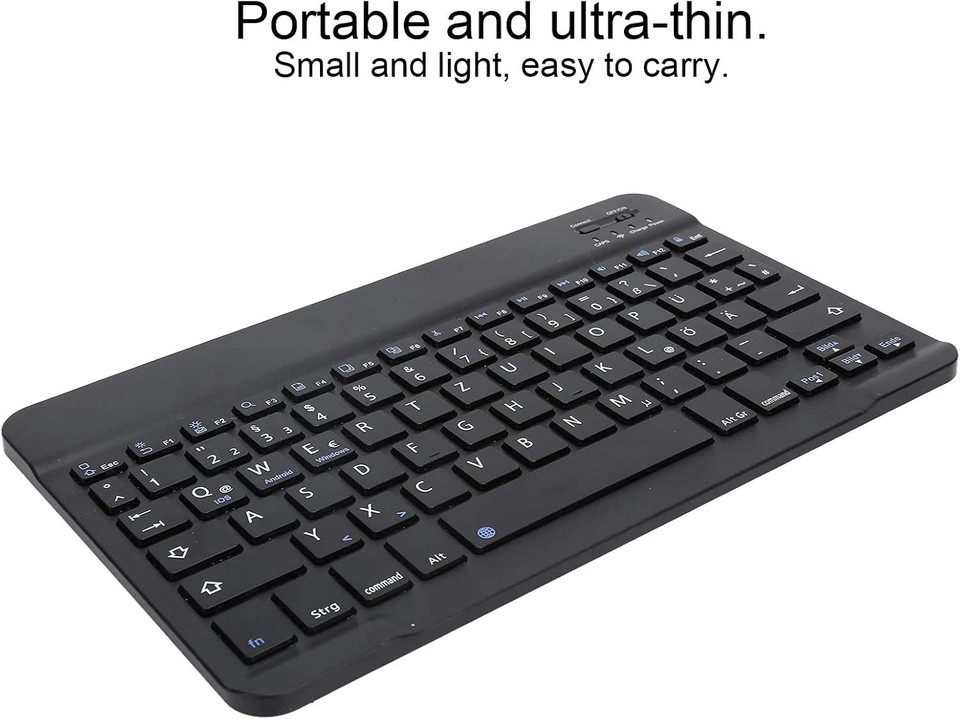 German Keyboard 10Inch Keyboard German Layout USB Computer Keyboard for ...