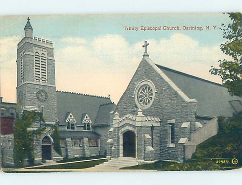 Divided-back CHURCH SCENE Ossining New York NY o/19 AD2186 | eBay