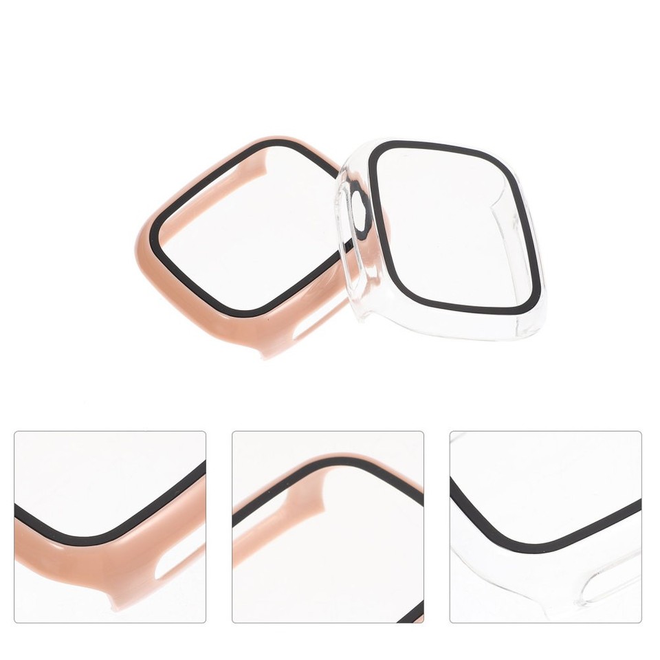 2 Pcs Watch Screen Protector Tpu Boxes Case Protective Cover Smartwatch ...