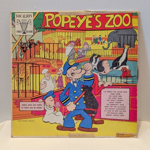 Vintage POPEYE’S ZOO Vinyl LP 1950 Decca Records | eBay